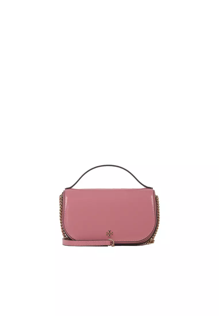 Buy TORY BURCH Tory Burch Emerson Patent Crossbody Bag In Pink Ginger ...