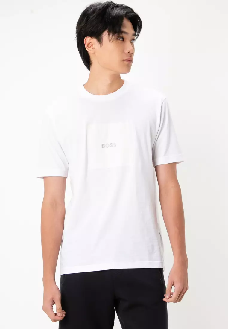 Buy BOSS Logo Rib Tee - BOSS Green 2025 Online | ZALORA