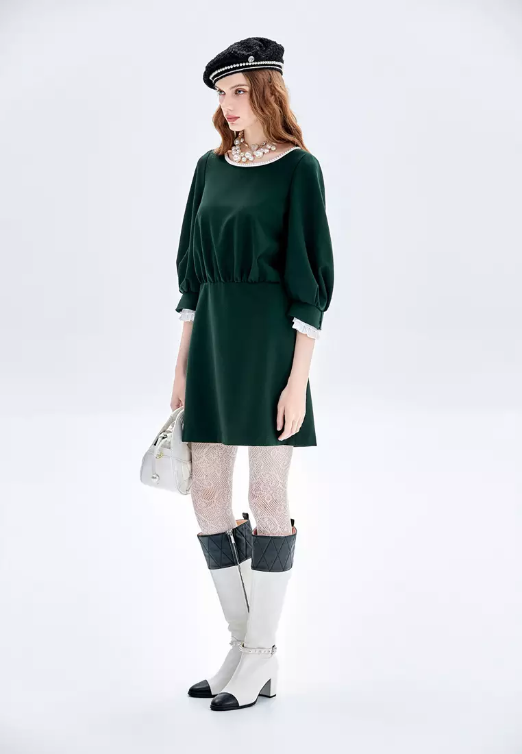 Buy iROO Contrast Detail Short Dress 2025 Online | ZALORA Philippines