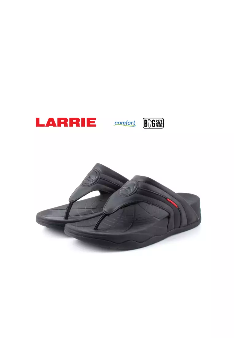 Buy LARRIE LARRIE Men Black New T-Strap Comfy Sandals Online | ZALORA ...
