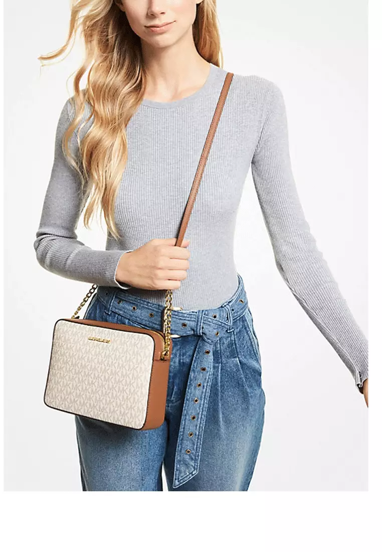 Buy Michael Kors Jet Set Large Printed Logo Crossbody Bag 2025 Online ...