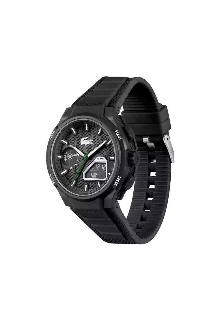 Buy Lacoste LC33 Men's Watch Black Silicone Strap - Black Dial 2011365 ...