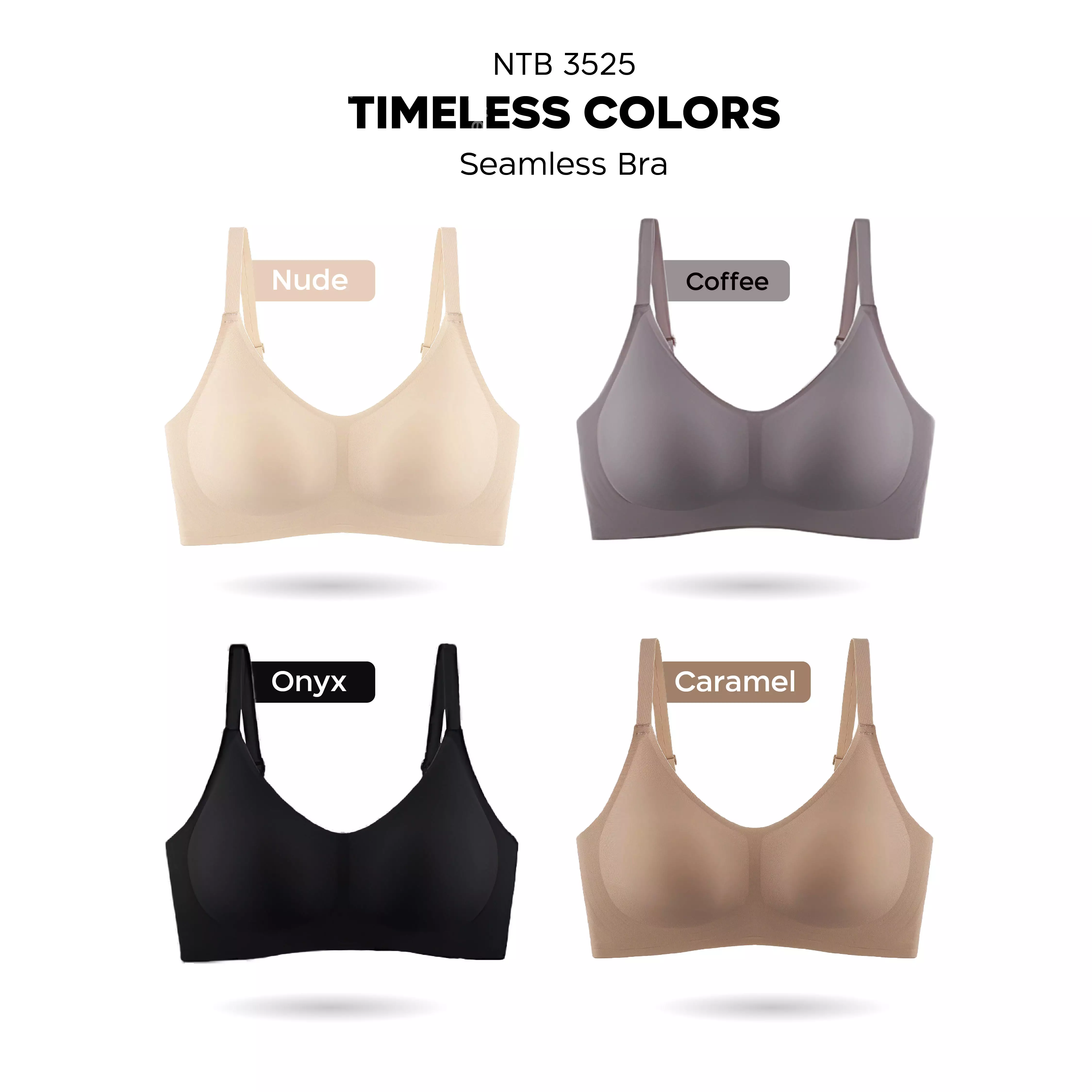 Jual NATHALIE Nathalie Round Neck Seamless Bra NTB 3525 - Coklat Tua ...