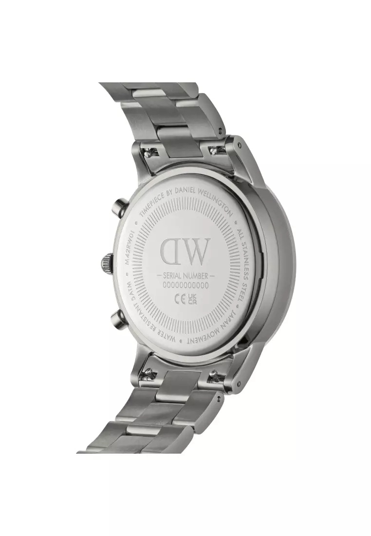 Buy Daniel Wellington Iconic Chronograph 42mm Link Graphite Grey DW ...