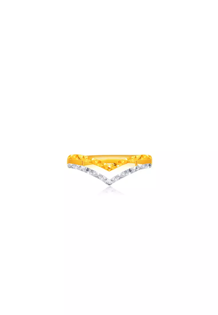 Buy MJ Jewellery MJ Jewellery 916/22K Gold V-Shaped Ring C85 Online ...