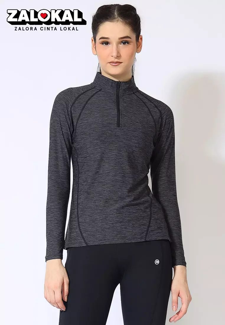 Jual Corenation Active Premium Estrella Long Sleeve - Misty Grey ...