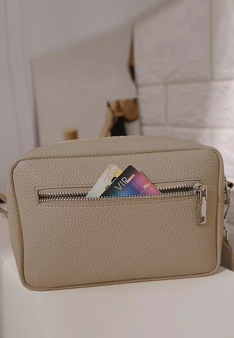 Jual C2 Outfitters C2 Aqilla Brown Double Zip Crossbody Bag Original ...