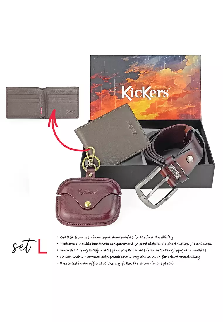 Buy Kickers KICKERS Gift Set Top Grain Cowhide Basic Short Wallet with ...