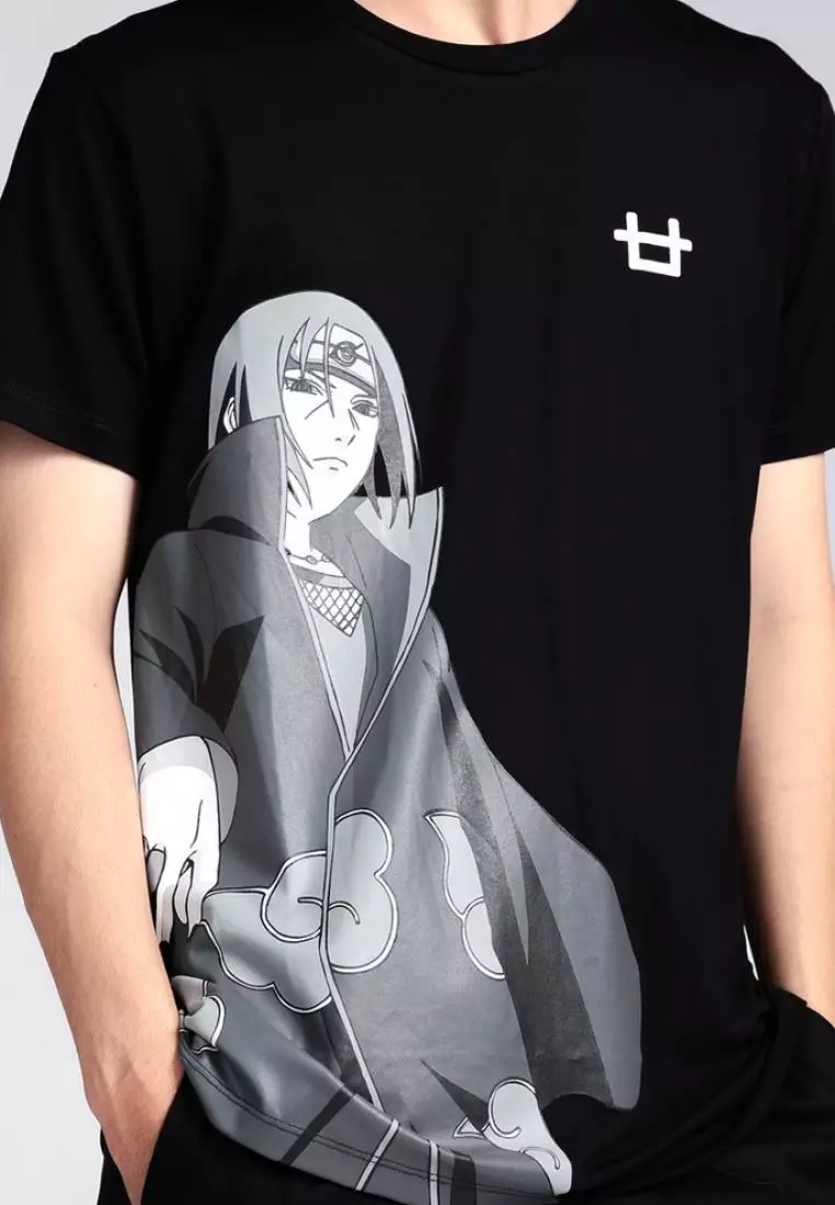 Jual Third Day MTI08 TD X Naruto Itachi Kaos Pria Mono Black Original ...