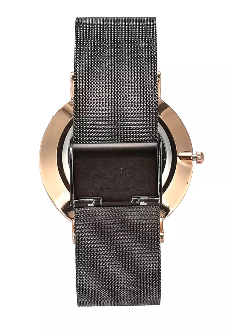 Jual NUVEAU Round Face Mesh Strap Watch Original 2024 | ZALORA Indonesia