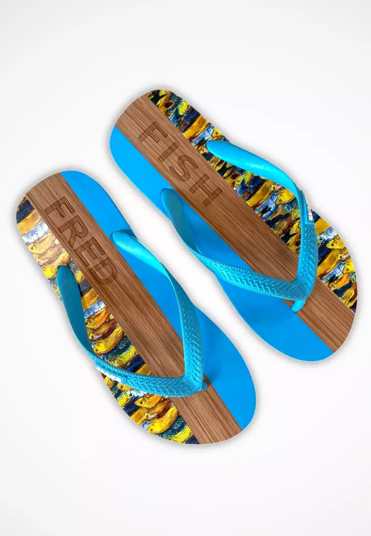 Buy A Fish Named Fred Flip Flop - Yellow Fish Fred 2025 Online | ZALORA
