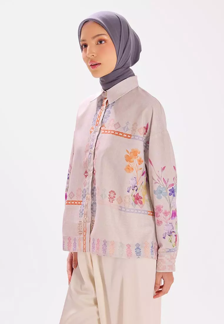 Jual Riamiranda Ria Miranda Pearled Ivory Riss Top Original 2025 ...