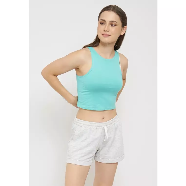Jual BASIC ONE Basic One Sport Ladies Tanktop Crop Top Blue Original 2024 | ZALORA Indonesia