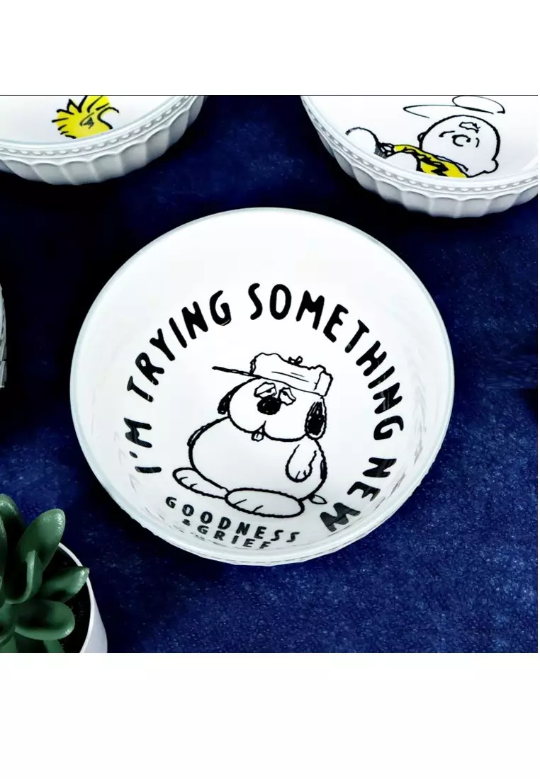 Snoopy Snoopy | 3P Ceramic Kitchenware set (Bowl,plate,spoon) 2025 ...