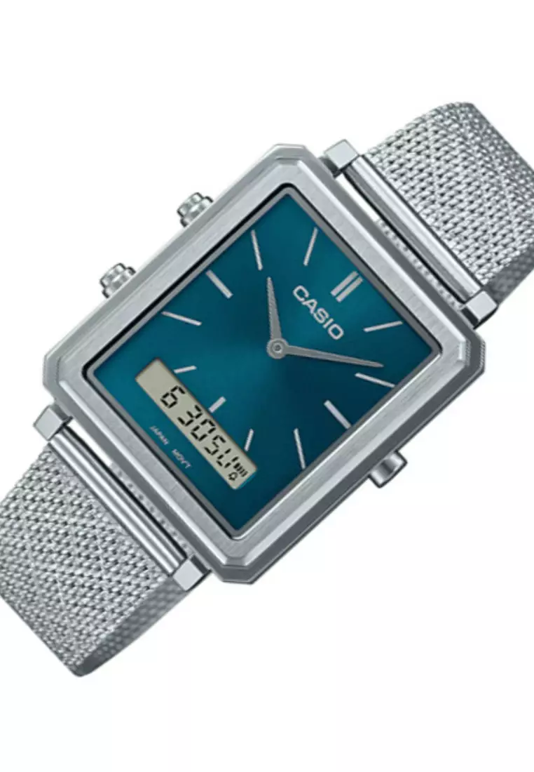 網上選購 Casio Watches Men's Analog-Digital Watch MTP-B205M-3E Green dial ...