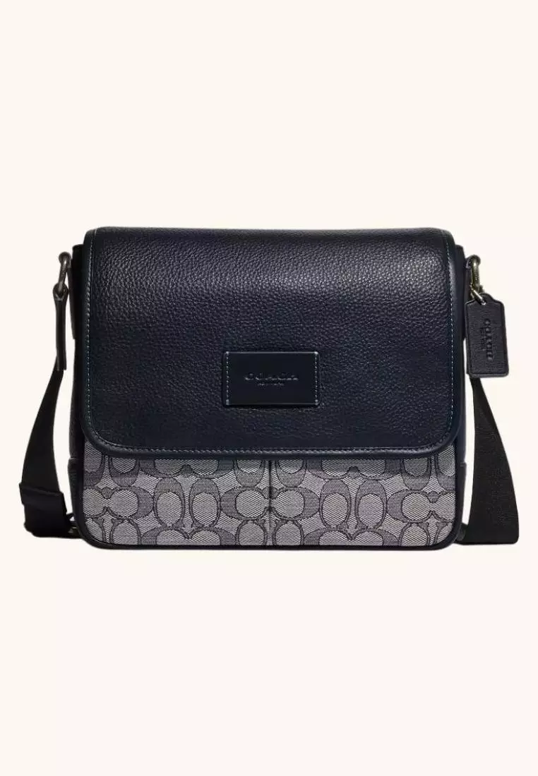 Jual Coach Coach Sprint Map Bag 25 In Signature Jacquard Navy Midnight ...