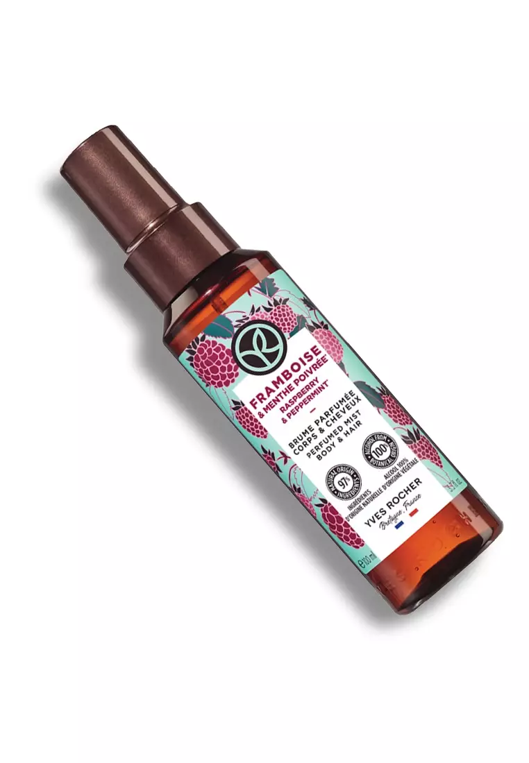Buy Yves Rocher Raspberry Peppermint Perfume Hair & Body Mist - 100ml ...