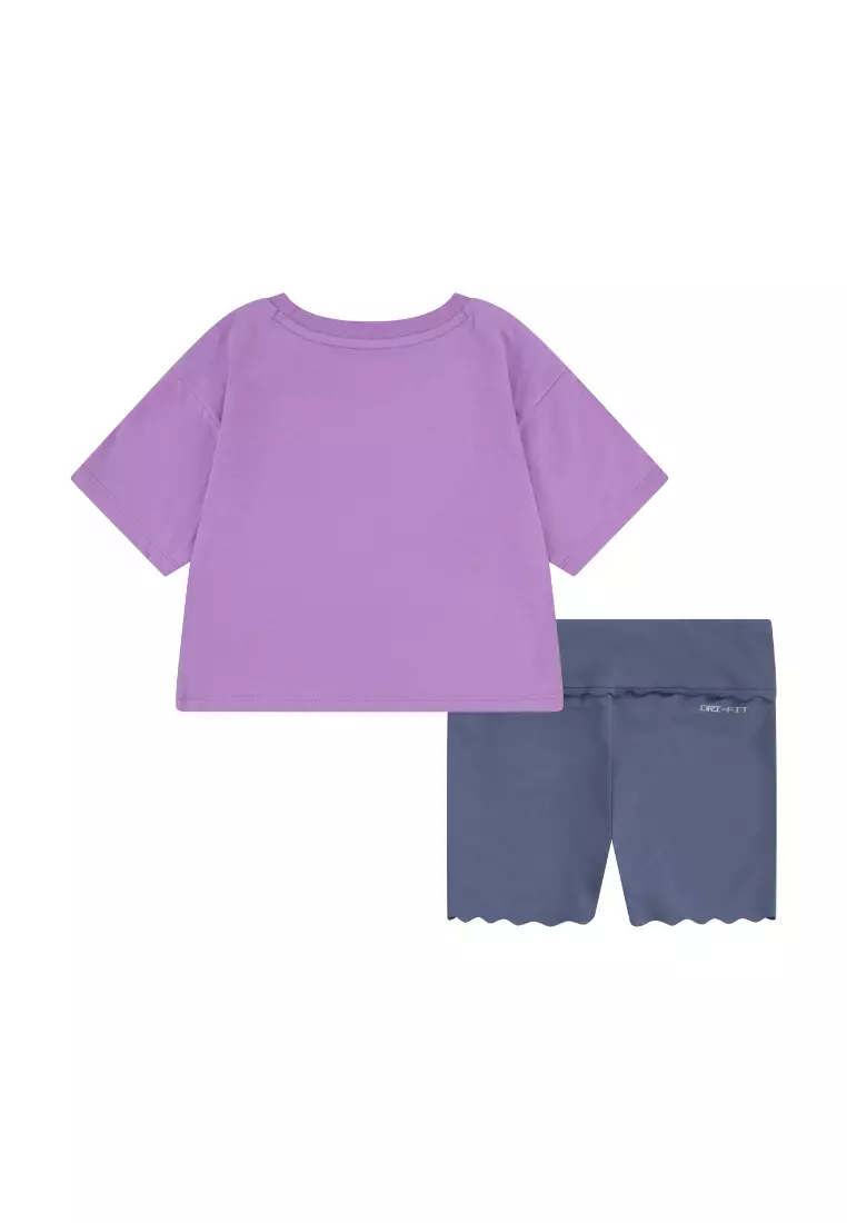 Buy Nike Nike Girls Swoosh Motion Bike Shorts Set Diffused Blue ...