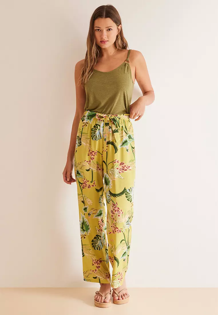 Buy WOMEN'SECRET Long Floaty Floral Trousers 2025 Online | ZALORA ...