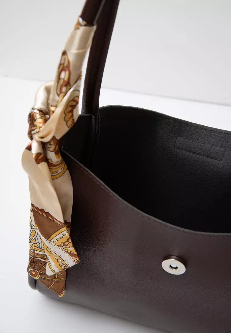 Jual Berrybenka Label Tekka Kanaya Tote Bag Dark Brown Original 2026 ...