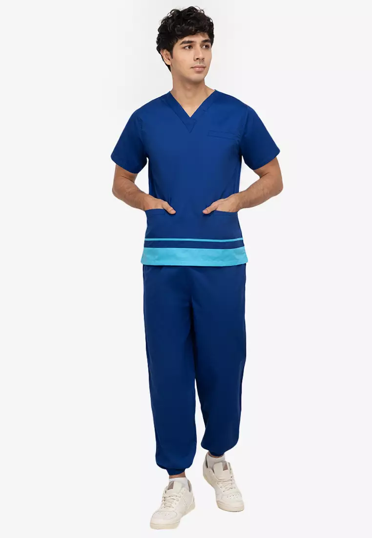 Buy Intal Garments Scrub Suits V Lower Horizontal Design Combination 2024 Online Zalora