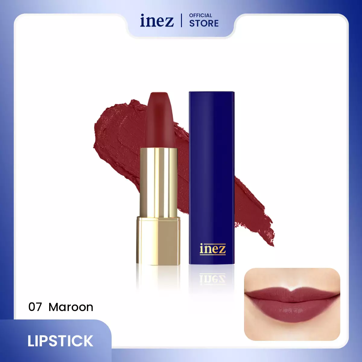 Jual Inez Cosmetics Inez Color Contour Plus Lipstick - Maroon Original ...