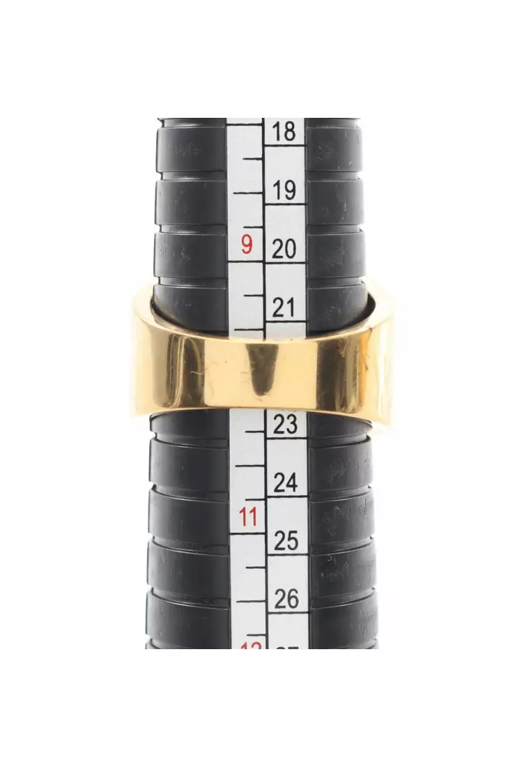 Buy Fendi Pre-Loved Fendi FF logo ring ring GP gold Silver 2026 Online ...