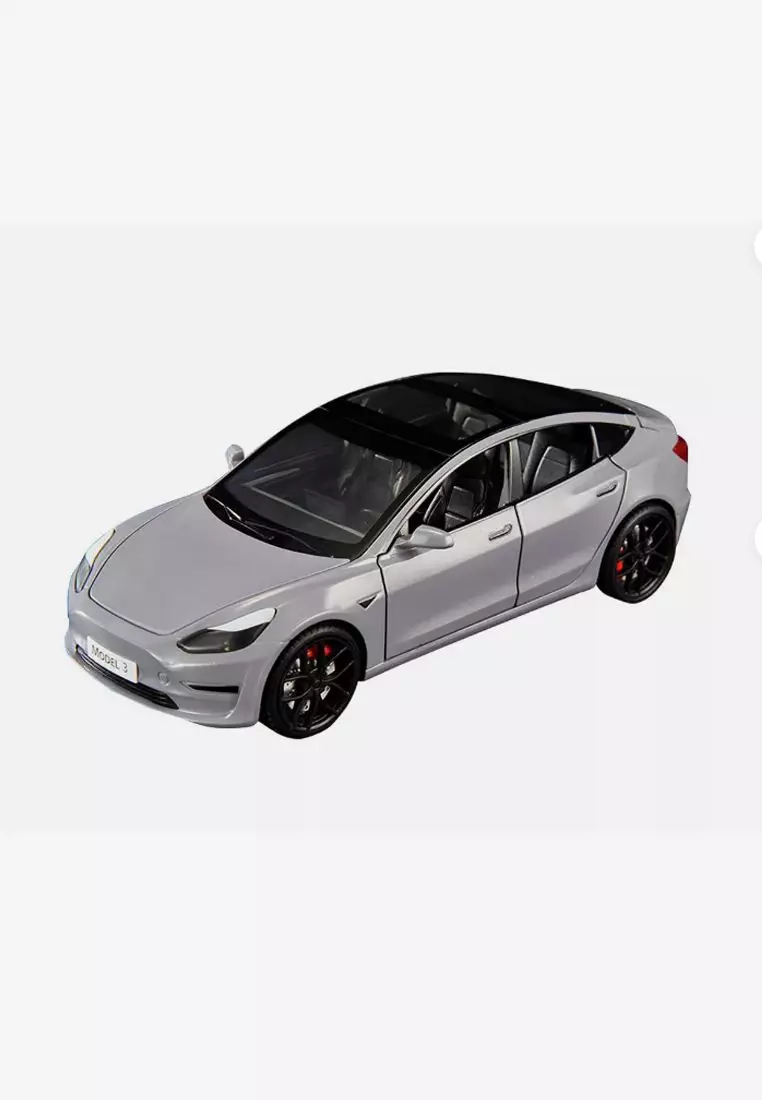 Buy Kiddie Cave Tesla Model 3 with Box Die-cast 1/24 1:24 Scale Die ...
