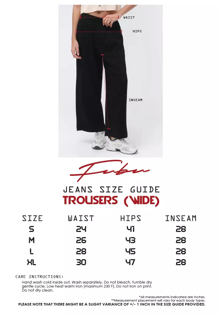 Buy Fubu Queens Wide Leg Trousers 2025 Online | ZALORA Philippines