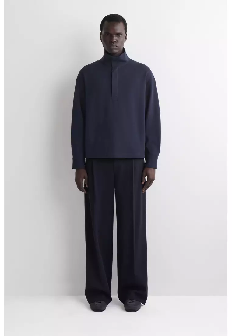 Buy COS FUNNEL-NECK ZIP-UP SWEATSHIRT 2026 Online | ZALORA