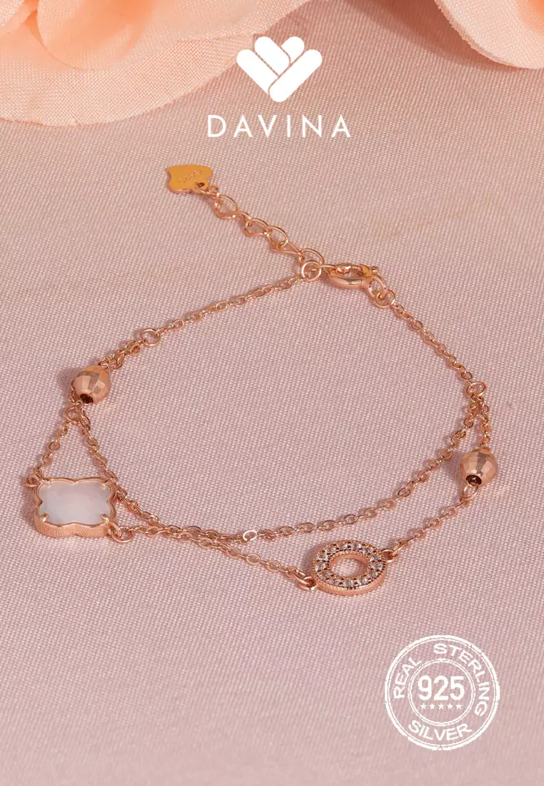 Jual DAVINA Jewelry DAVINA Ladies Vleora Bracelet Rose Gold Color ...