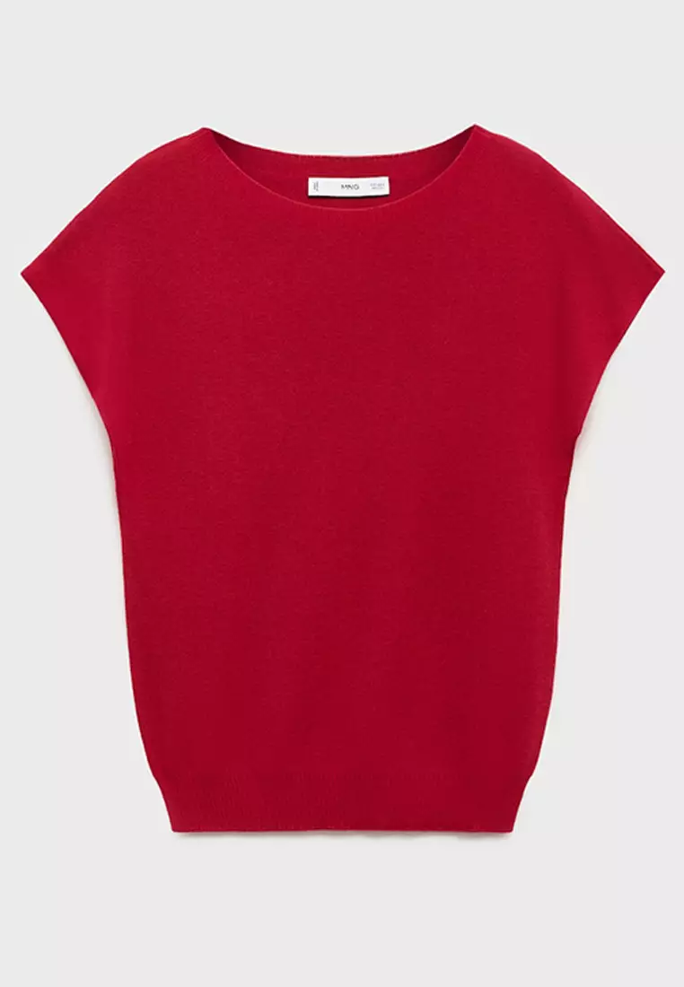 Buy Mango Short-Sleeved Fine-Knit Sweater Online | ZALORA Malaysia
