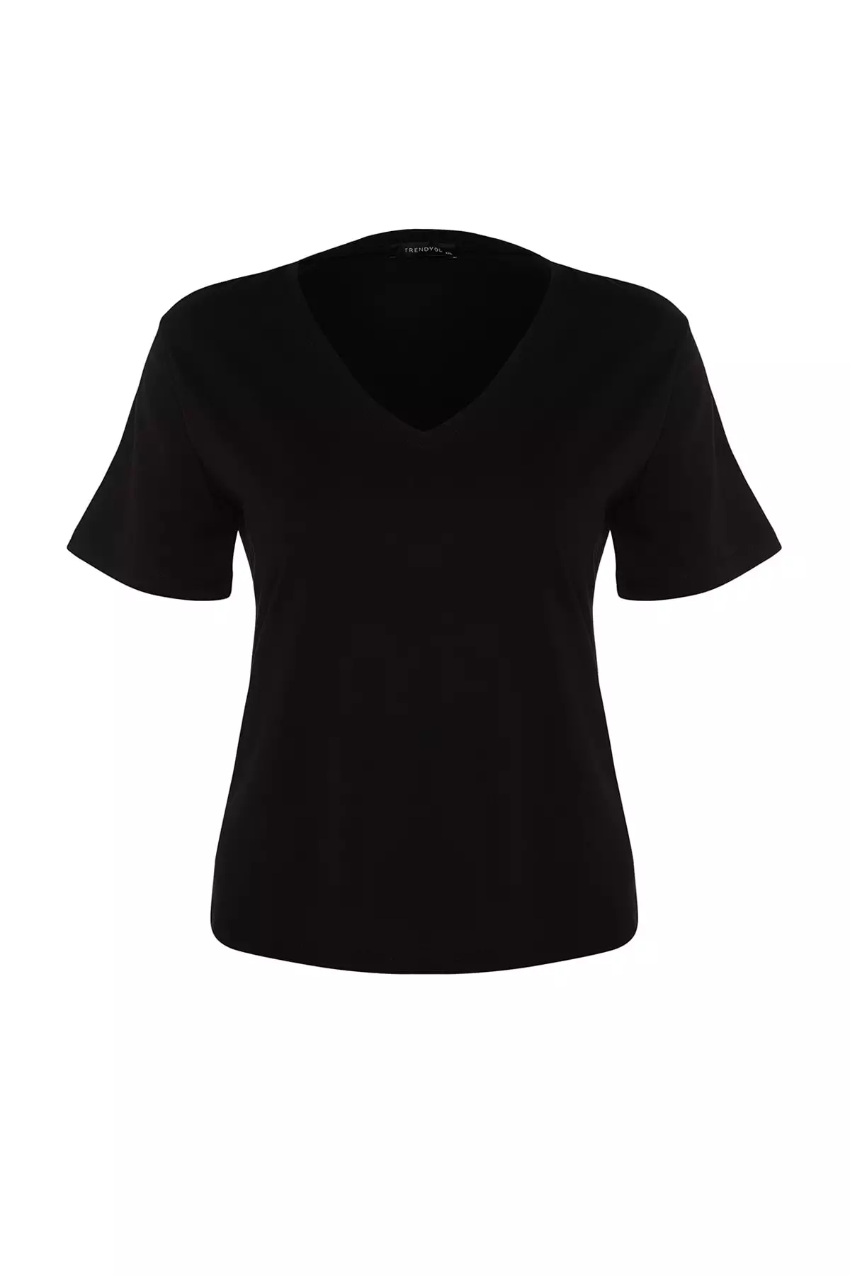 Buy Trendyol Plus Size Basic V-Neck T-Shirt 2025 Online | ZALORA