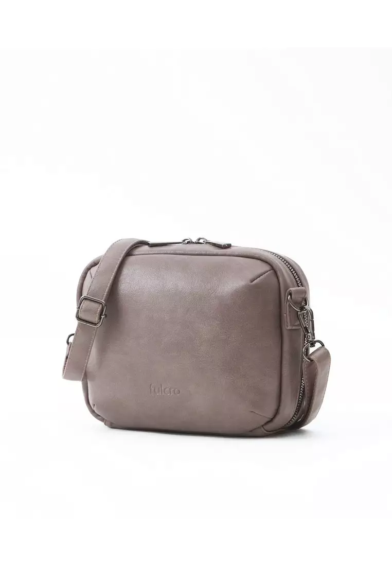 Buy fulcro R FCA1005 Cube Shoulder Bag -Gray Baige Online | ZALORA Malaysia