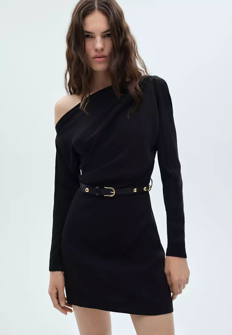 Buy Mango Short Asymmetrical Dress Online | ZALORA Malaysia