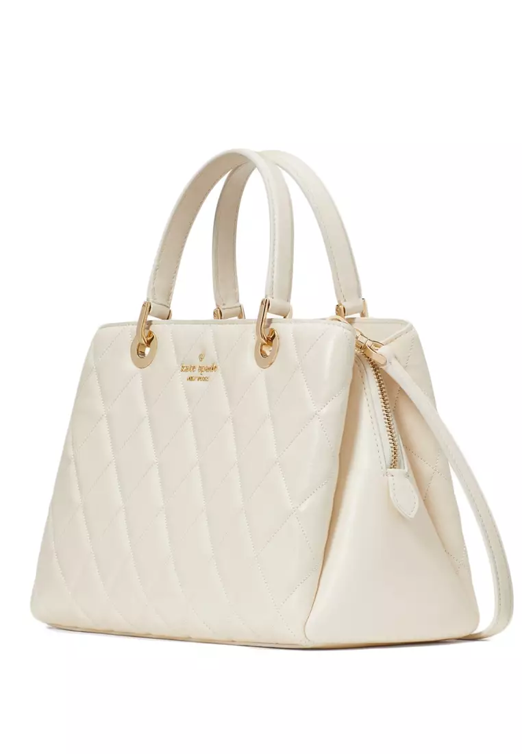 Buy Kate Spade Carey Quilted Sullivan Satchel - White 2026 Online | ZALORA