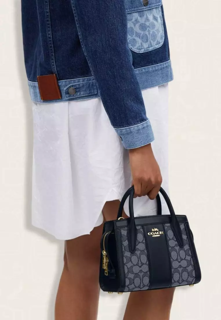 Jual Coach Coach Andrea Carryall Bag In Signature Jacquard Midnight ...