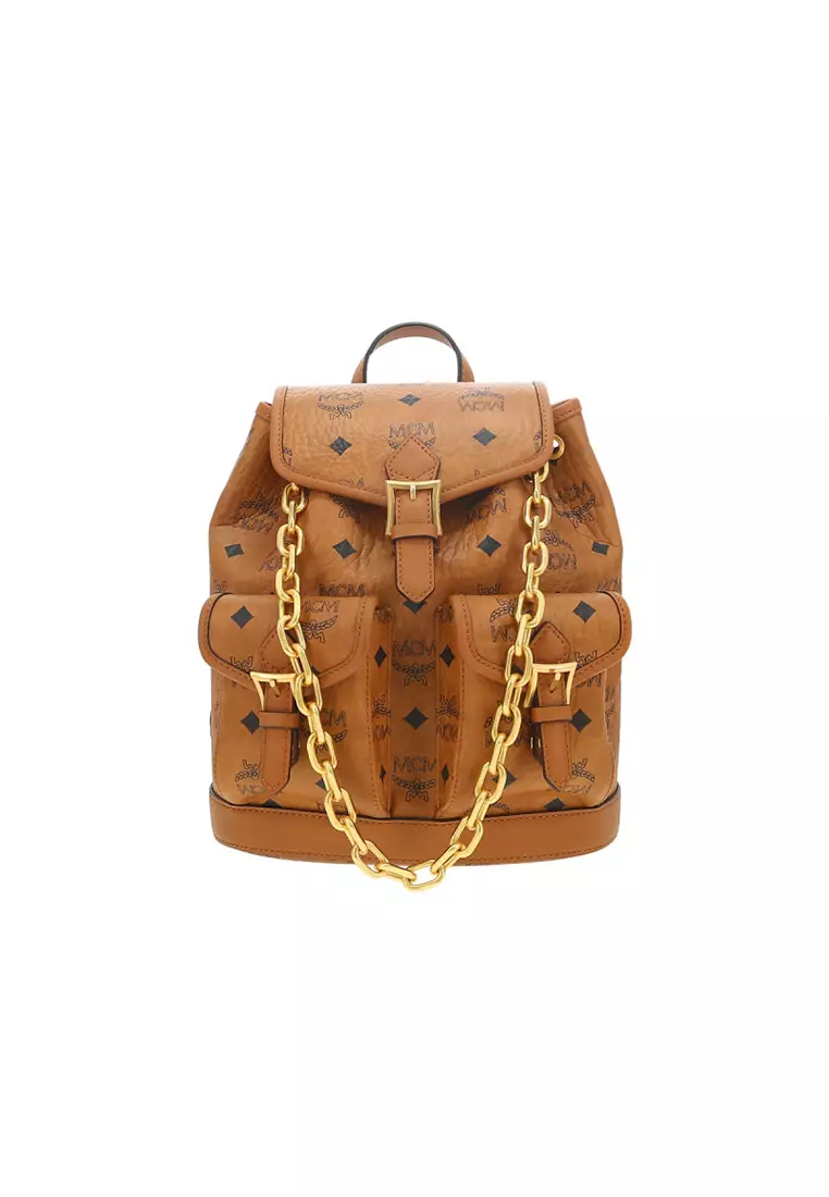 Buy MCM Women's Backpack in Cognac Color MWKFATA02 Online | ZALORA Malaysia