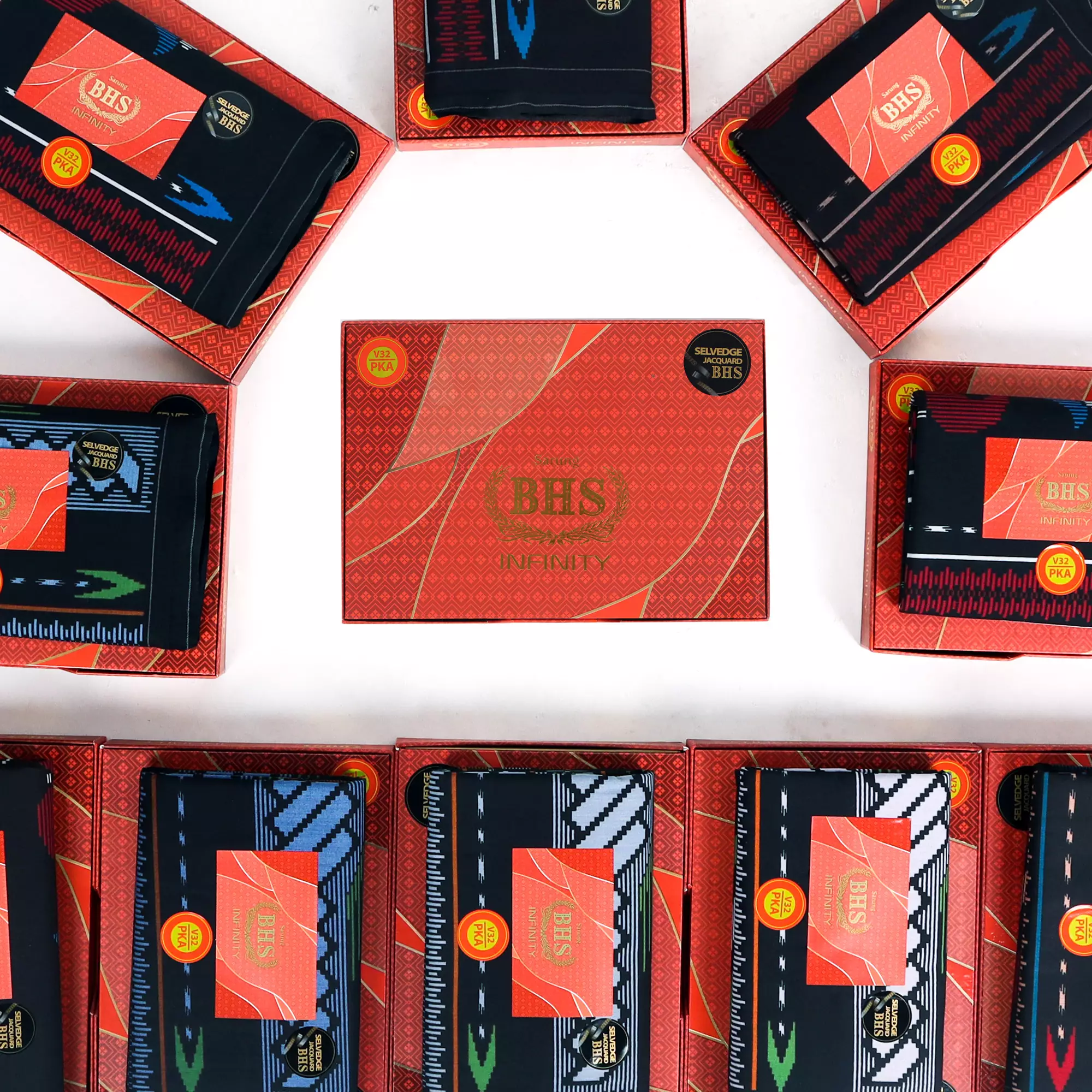 Jual BHS Grosir 10 Pcs Sarung BHS Infinity Gold Motif V32 PKA Original ...