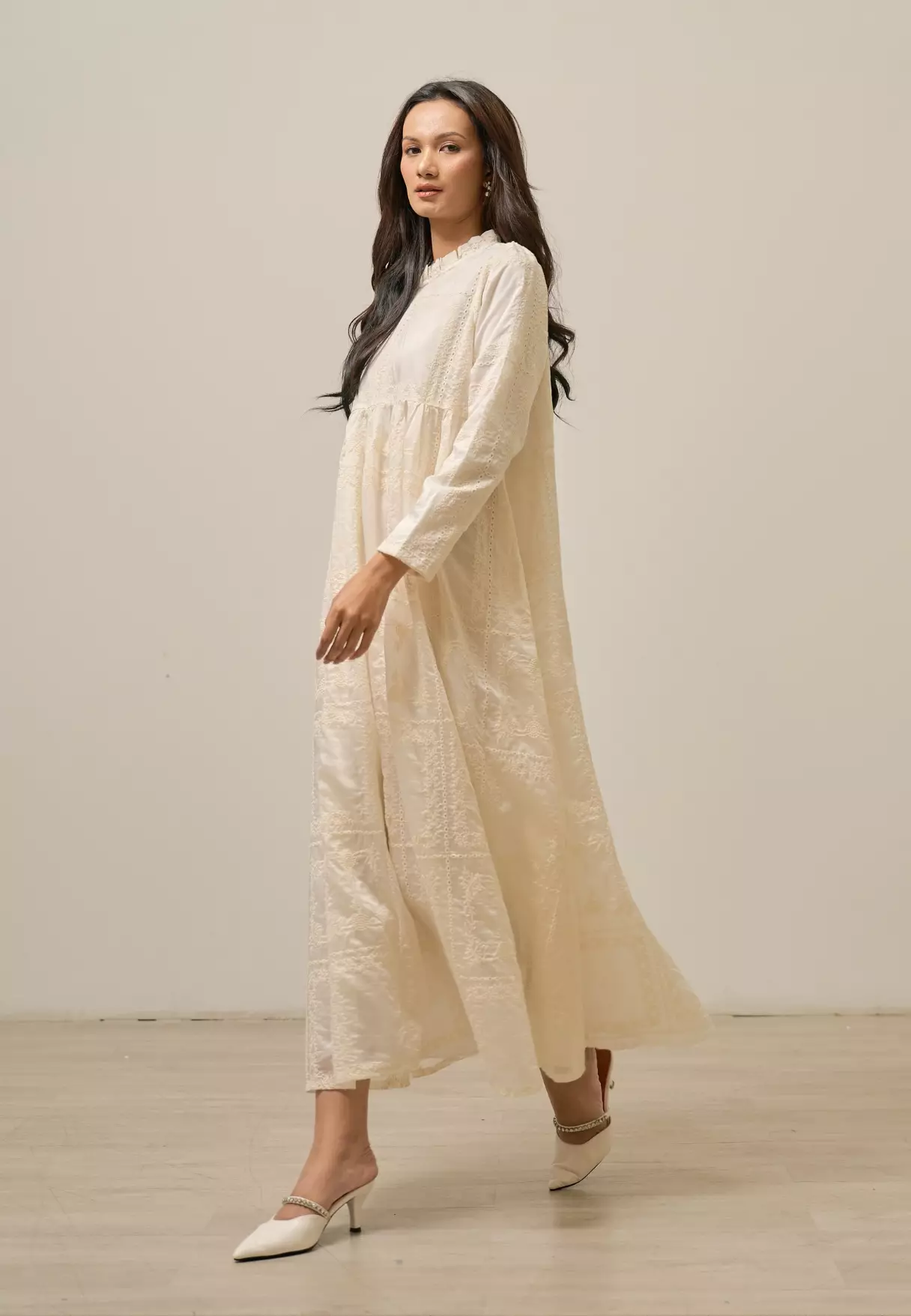 Jual Kasa Heritage Salma Dress - Ivory Original 2025 | ZALORA Indonesia