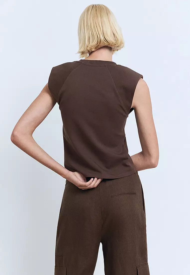 Buy Mango Shoulder Pad Top 2025 Online | ZALORA