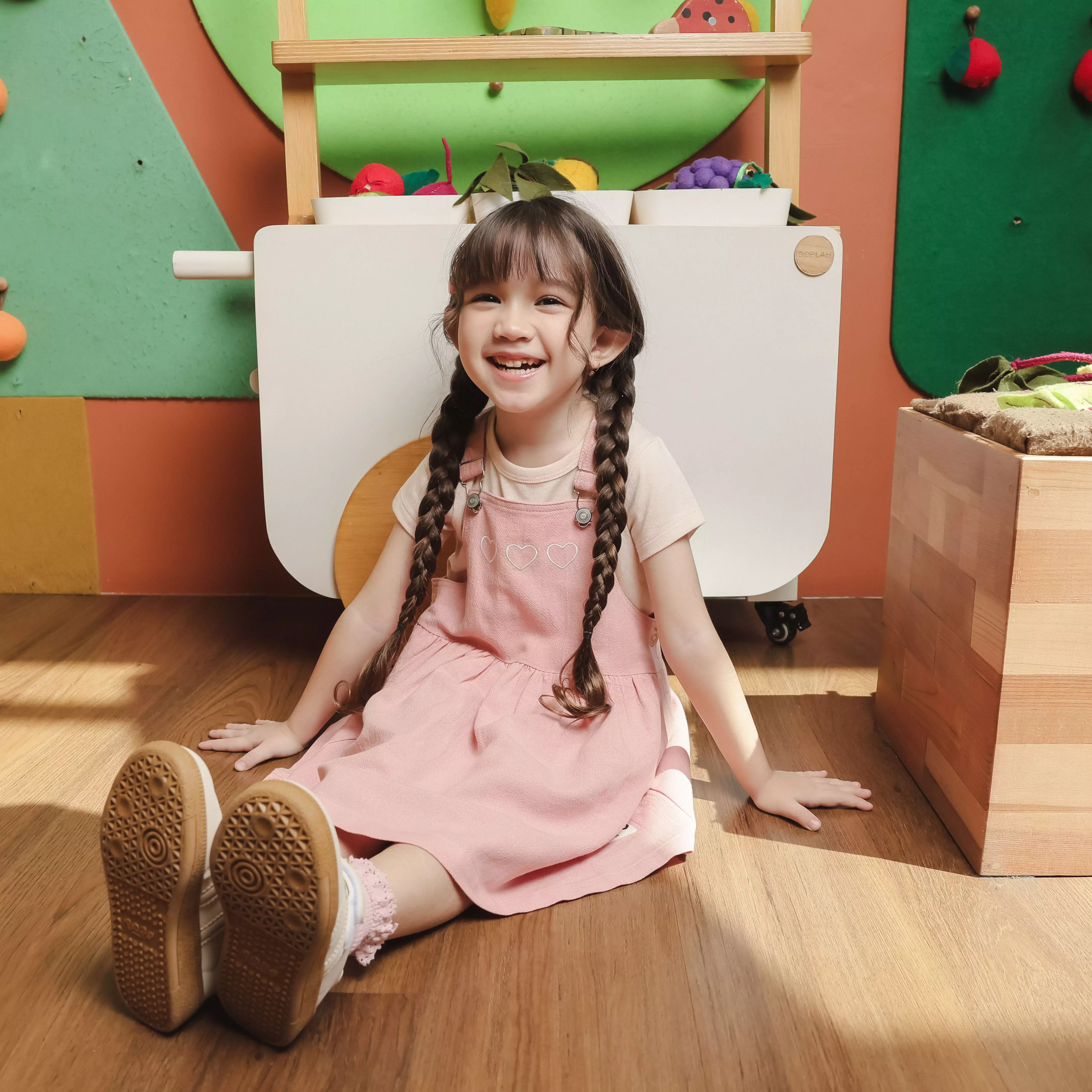 Jual PITODITO Qna Girl Elodie Overall Dress Anak Salem Original 2026 ...