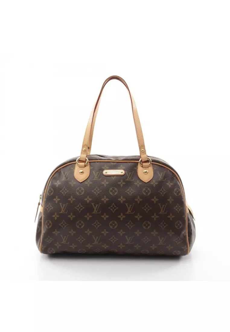 Buy Louis Vuitton Pre-Loved Louis Vuitton Montorgueil GM monogram Shoulder bag PVC leather Brown ...