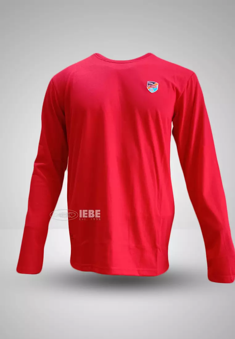 Jual IEBE Kaos Pria Lengan Panjang Casual IEBE B1HK2037RED Original ...