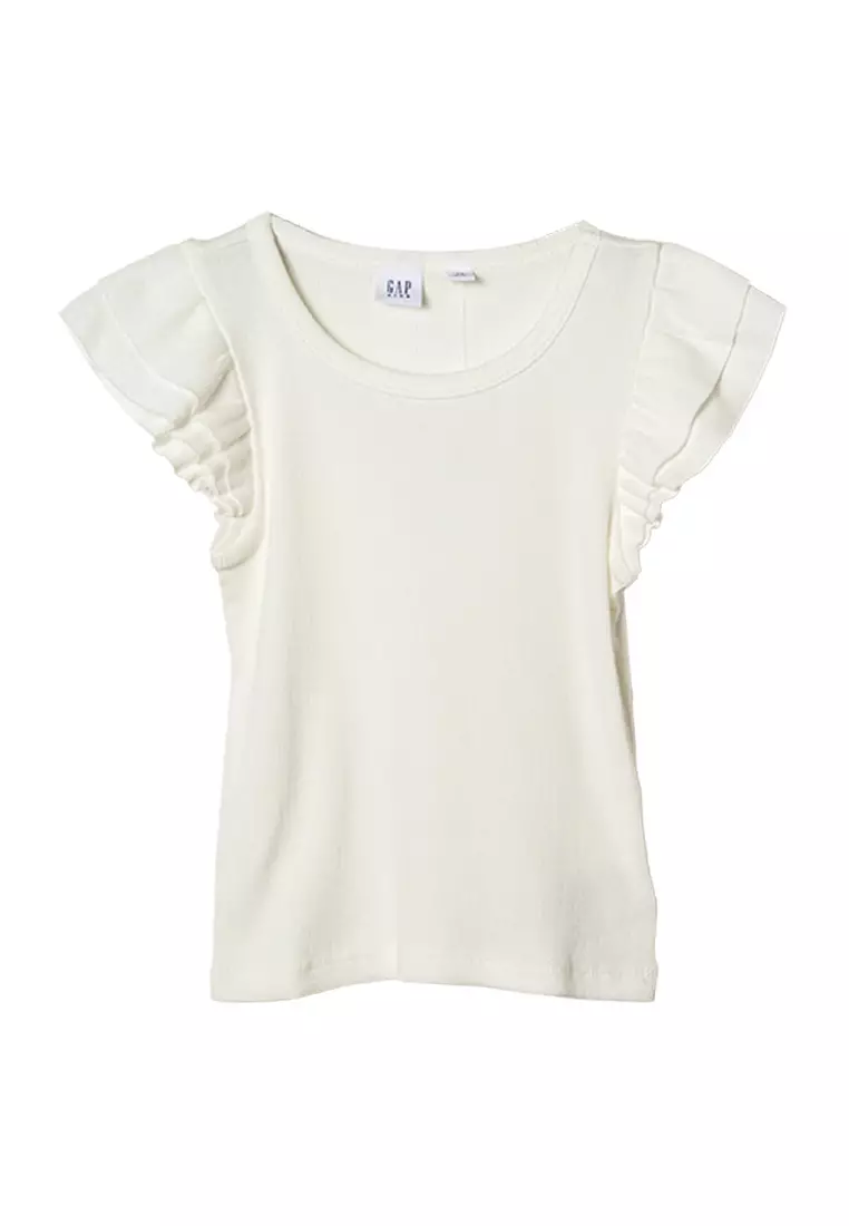 Buy GAP Rib Flutter Top Online | ZALORA Malaysia