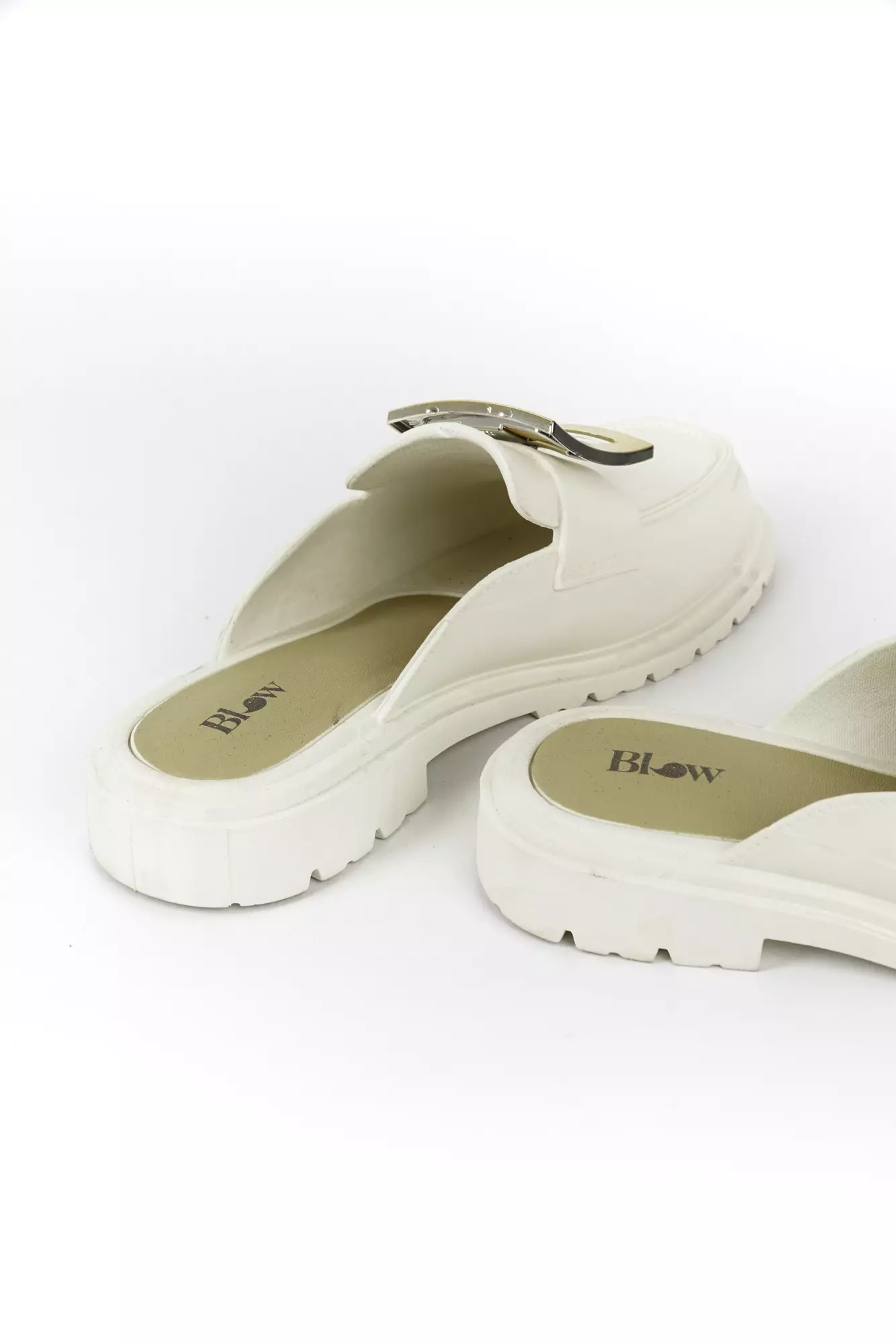 Jual Blow Blow BLWWI 0029 DX-1618 Fiona Mules Sandals Full Rubber Heels ...