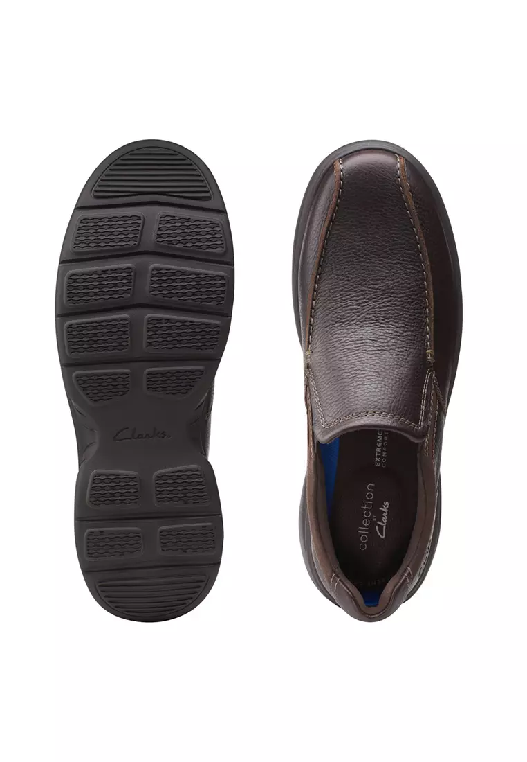 Buy CLARKS Mens Bradley Step Slip On shoes - Brown Tumbled Leather 2025 ...