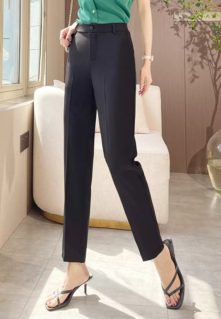 Buy Twenty Eight Shoes Vansa High Waist Straight Leg Cropped Trousers