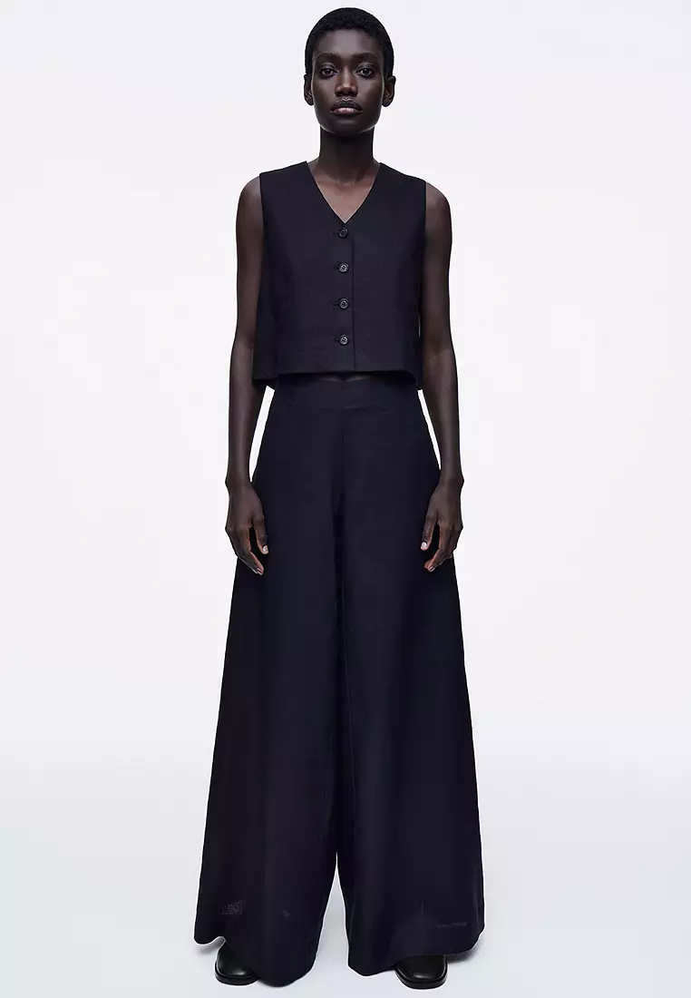 Buy COS Cropped Linen Waistcoat 2025 Online | ZALORA Philippines