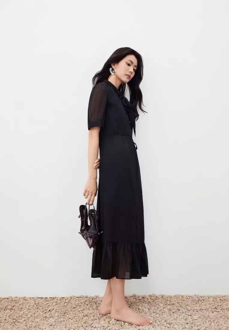 Buy G2000 G2000 Tie Neck Chiffon Maxi Dress 2026 Online | ZALORA